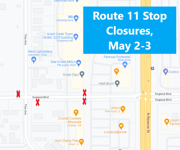 Routes 2, 3 & 11: Temp Bus Stop Closures Due to Construction – Mountain ...